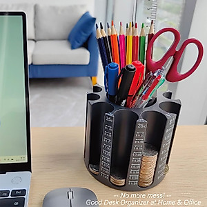 Byteen8 Coin Counter Coin Sorter｜Pen Holder + Coin Holder as Desk Organizer｜Piggy Bank for Adults & Kids + Pencil Holder for Desk｜Coin Wrappers Coin Bank Store 500pcs｜Creative Gifts for Kids & Family