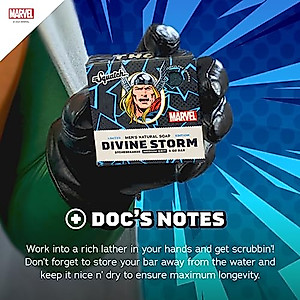 Dr. Squatch Soap Avengers Collection with Collector’s Box - Men’s Natural Bar Soap - 4 Bar Soap Bundle inspired by the Incredible Hulk, Iron Man, Thor, Captain America