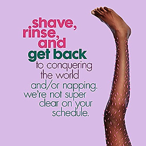 joy Razors for Women, 1 Handle, 8 Razor Blade Refills, Pink, Lubrastrip to Help Avoid Skin Irritation