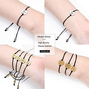 COLORFUL BLING Horoscope Zodiac Bracelet 12 Constellation Sign Bracelet for Women Astrology 14k Gold Plated Bracelet Anklet Friendship Couple Jewelry with Message Card- Taurus Gold