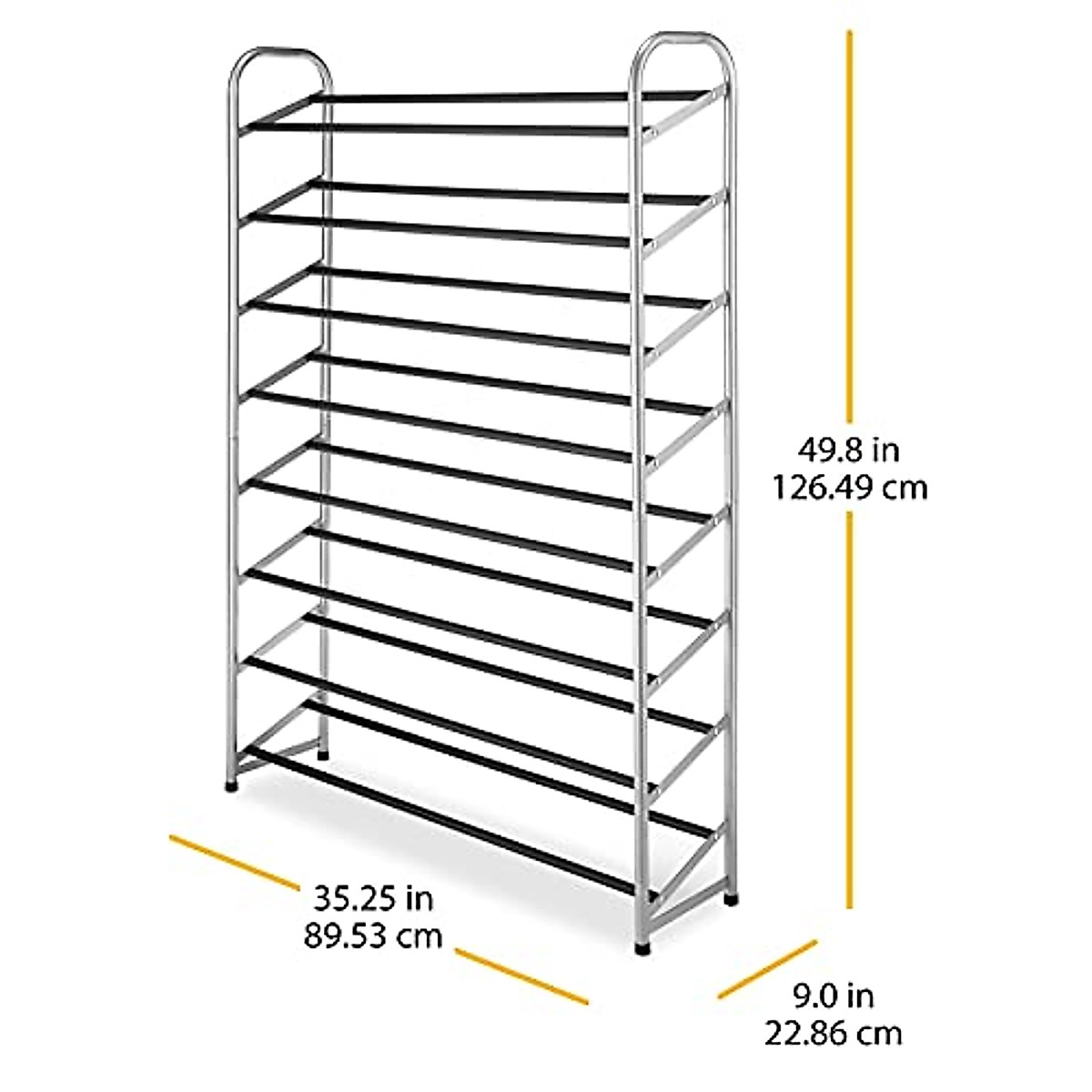 Whitmor 8 Tier Shoe Tower - 40 Pair - With Non-Slip Racks