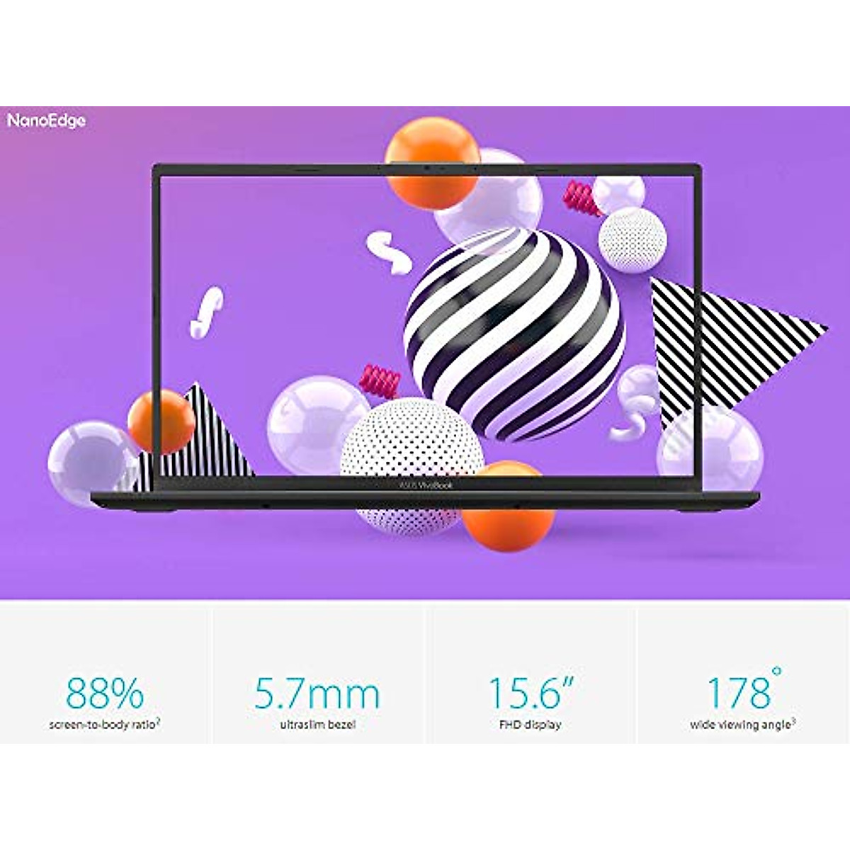 Asus VivoBook 15.6-inch FHD Touchscreen Notebook - Intel Core i5-1035G1 1.0GHz - 8GB RAM 256GB PCIe SSD - Webcam - Windows 10 Home, Black (Renewed)