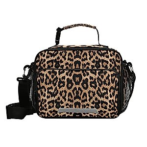 Lunch box Insulated Soft Lunch Bag Lunch Container Cheeteh Leopard Print for Office Work School Picnic Beach