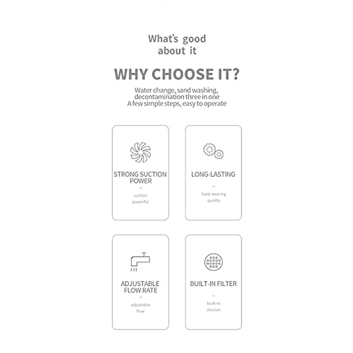 HappyPIG Hose Fish Tank Water Change, Aquarium Water Changer,Aquarium Vacuum with Valve Switch Siphon Sand Cleaner for Aquarium Water Change（5.58ft）