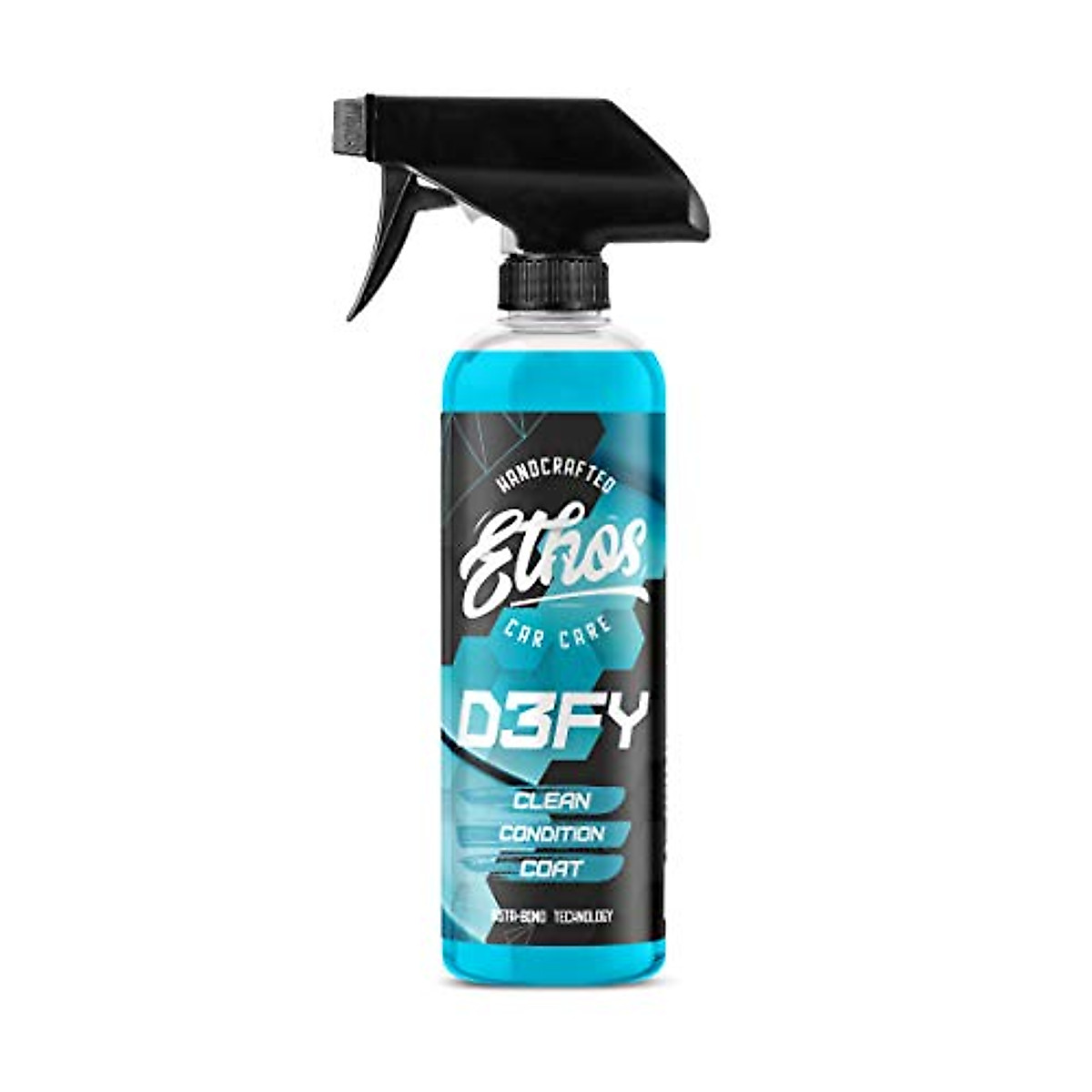 Ethos Defy - 3 in 1 Ceramic Coating - Waterless Car Wash & Wax - Car Wax Polish Spray - Hydrophobic Top Coat - Polish & Polymer Paint Sealant Protection - with Insta-Bond Technology - 16OZ
