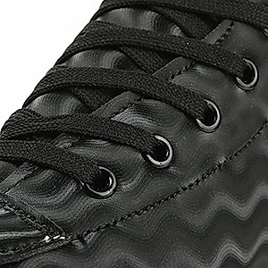 Jessie Womens Roller Skates Water Ripple High-top Roller Skates Four-Wheel Roller Skates Shiny Roller Skates for Adult Youth Boys Girls Outdoor with Shoes Bag (Black Ripple,US:8)