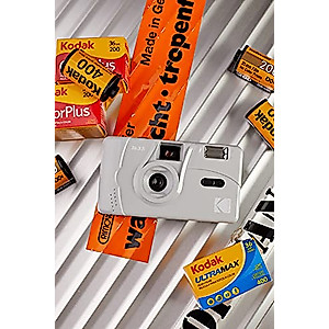 Kodak M35 Reusable M35 35mm Film Camera, Fixed-Focus and Wide Angle, Build in Flash and Compatible with 35mm Color Negative or B/W Film (Film and Battery NOT Included) (Grey)