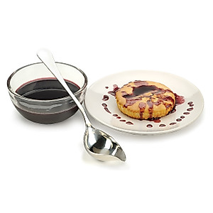RSVP International Endurance Culinary Sauce Spoon, Mini Ladle with Gravy Pour Spout, Dishwasher Safe, 18/8 Stainless Steel, 9x1.75x2"