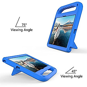 JGY Compatible with Samsung Tab A8 10.5 X200 Kids Case with Handle Stand A8 10.5 X200 Case Kids Proof Light EVA Rugged Shockproof Full Cover for Boy Girl Baby (Blue)