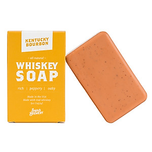 Kentucky Bourbon WHISKEY SOAP | Great Mens Gift for Whiskey, Bourbon, and Scotch Lovers | All Natural + Made in USA | Cool Birthday Gift for men | Made with Real Alcohol | Good for Hand + Face + Body