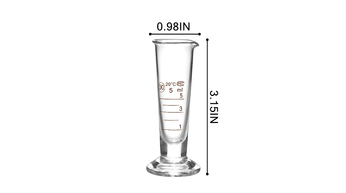 Professional Glass Measuring Cup - Heat Resistant 5ml