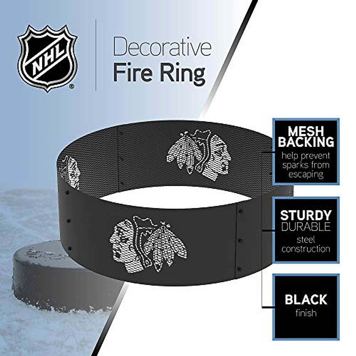 Blue Sky Outdoor Living FR361208-MW Round Ring Fire Pit, Minnesota Wild