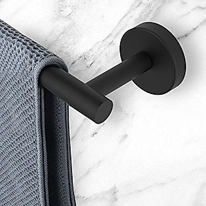 Newfun 24 Inch Matte Black Bathroom Towel Bar,2Pcs Towel Racks for Bathroom Rod Classic SUS304 Stainless Steel Bathroom Towel Holder Wall Mounted