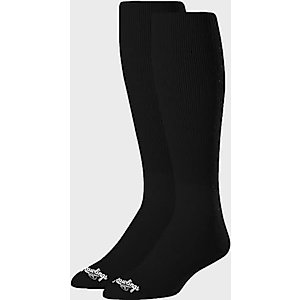 Rawlings Womens Athletic Baseball Socks 2 Pair (Medium/Black), Black, Medium US