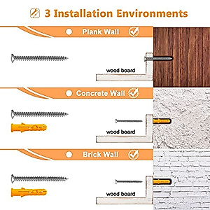 FANGSUN Wall Mount Hair Tool Organizer, Set of 2 Layer Rustic Blow Dryer Holder, Hair Product Organizer for Hair Dryer, Curling Iron, Hot Tools, Bathroom Vanity Storage Wooden Styling Accessories Tray