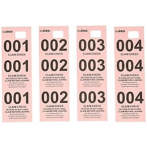 Winco Coat Checks, Pink, 500 Per Box