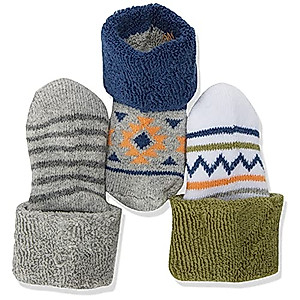 Luvable Friends baby boys Newborn and Terry Socks, Aztec, 0-6 Months US