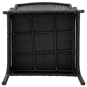 Manhattan Comfort Noli 4-Piece Patio Conversation Set, Outdoor Furniture Made of Steel Rattan | Includes 2 Modern Armchairs, Loveseat, Tempered Glass Coffee Table, Removable Waterproof Cushions, Cream