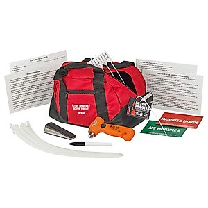 Go Bag Emergency Tactical Kit - Includes Info & What to Do Cards, Color Flashcards, Window Punch/Flashlight, 10-pk. Zip Ties, Door Stop, Marker & 5-pk. Security Seals - J. J. Keller & Associates