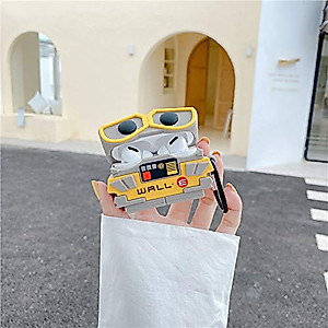 Cartoon Charging Case Cover with Keychain for Airpods Pro, Suublg 3D Cute Design Protective Silicone Case Compatible with AirPod Earphone for Boys and Girls