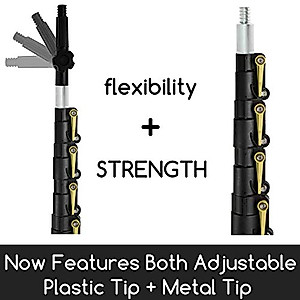 DOCAZOO DocaPole 30 ft Reach, 6 to 24 ft Telescoping Extension Pole | Multi-Purpose for Hanging Light Bulb Changer, Paint Roller, Duster, Window/Gutter Cleaning