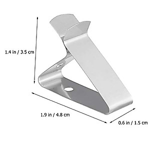 Yardwe 6pcs Thermometer Holder Stainless Steel Pot Clip Pan Clips Probe Holder Kitchen Tool for Fryer Coffee Table (Silver)