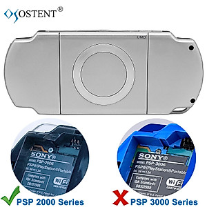 OSTENT Full Housing Shell Faceplate Case Parts Replacement for Sony PSP 2000 Console Color Silver