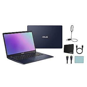 ASUS 14" Ultra Thin FHD PC Laptop, Intel Celeron N4020, 4GB RAM, 128GB, NumberPad, 1 Year Microsoft 365, Windows 11 Home in S Mode, Star Black + Accessories