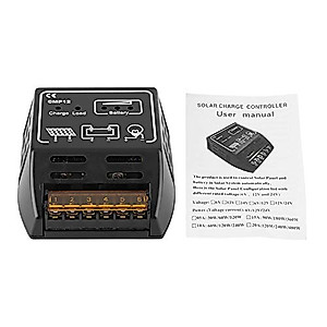 Junluck High Efficient 10A Solar Charge Controller, Solar Controller Battery Regulator, Durable Home Path for Garden Yard