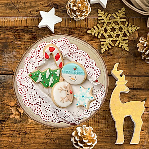 Joyavo Unfinished Wood Slices, 4 Pack 9-10 Inches Wood Rounds Rustic Cake Stand Large Wooden Circles for Christmas WeddingTable Centerpieces/Crafts/Painting/Wood Burning