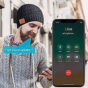 GREENEVER Bluetooth Beanie Hat Mens Gifts Christmas Stocking Stuffers Gifts for Men Women Black