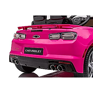 DAKOTT Kids Ride On Sports Car, 12V Battery Powered Chevy Camaro w/Parent Remote Control, Bluetooth, Horn, Music & Headlights Taillights for 3-6 Years
