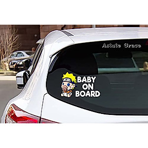 ASTUTE GRACE Cute Baby on Board Safety Color Printed Sticker| 8x5 inch Approx| AG-622