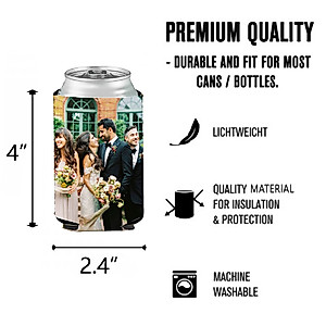 Custom Can Cooler Personalized Cup Sleeves with Photo Logo Bottles Beer Holder for Wedding Birthday Party - Custom1