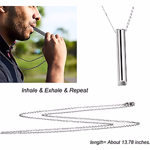 NexMe Stress Anxiety Relief Mindful Breathing Necklace, Anxiety Relief Item Breathing Exercise Device Breathwork Tool for Meditation, Relaxation, Calming Down and Slowing Breath (Rose Gold)