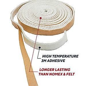 Rutland Products 99N12 Big Green Egg Replacement Gasket, 12 Foot, Large, Medium, Small and Mini, Fiberglass