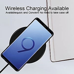 zaztify Phone Case for Samsung Galaxy S9 Plus, Grey Butterfly Tunnel Center Coffee Latte Valentine Color Block Cute Pattern Shockproof Protective Anti-Slip Slim Soft Cover Shell