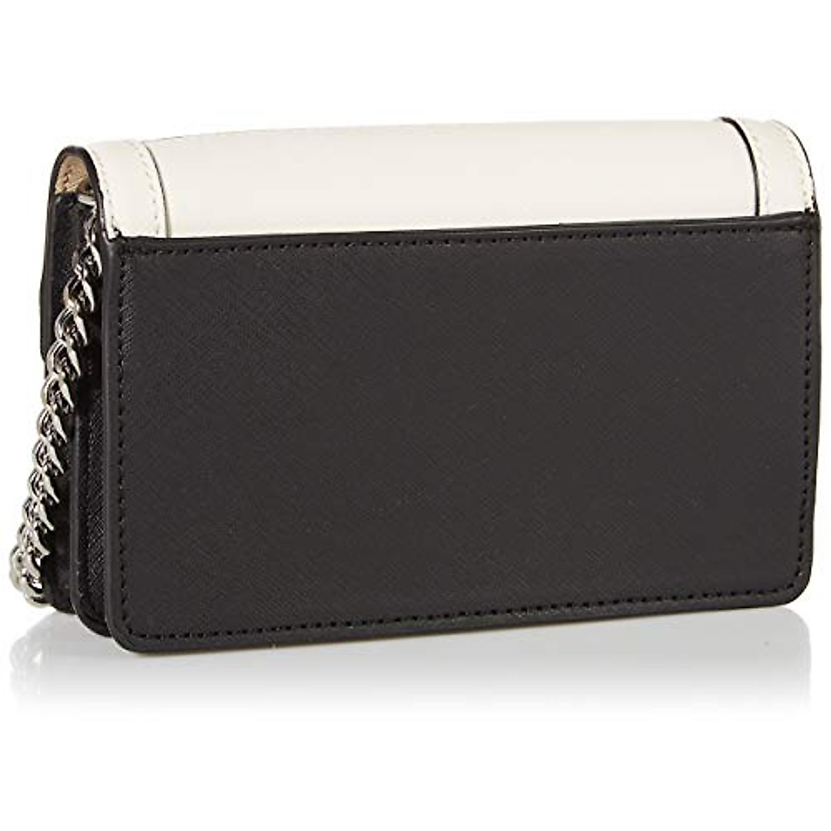 Karl Lagerfeld Paris womens Maybelle Flap Crossbody Cross Body, Wht/Black, One Size US