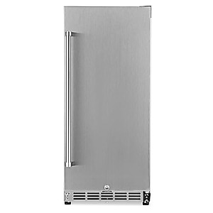 NewAir 15" Commercial Beverage Refrigerator | Weatherproof Stainless Steel Fridge | Built-In or Freestanding Outdoor Patio Fridge For Beer, Wine, Food NCR032SS00