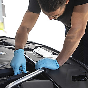 HALYARD Blue Nitrile Exam Gloves, Powder-Free, Non-Sterile, 5.9 mil, 9.5", Blue, Medium, 53102 (Box of 100)