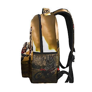 Lightweight Dirt-Bike Motocross Motorcycle Vehicle Backpacks Boy Bags Men Bookbag Back to School Gifts