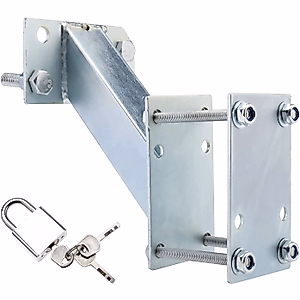 Yaegoo Spare Tire Carrier with Lock for Most 4&5 Lugs Wheel on 3.94″ 4″ 4.25″ 4.72″ Bolt, 120lb Weight Capacity (Silver)