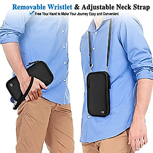 BKNOOU Passport Holder Family Rfid Blocking Travel Document Organizer,Travel Passport Wallet Waterproof Multiple Passport Holder for Traveling,Passport Organizer for Men Women