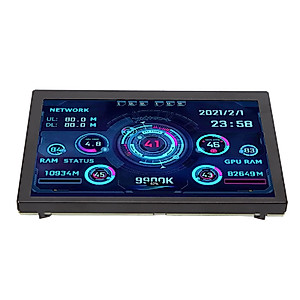 5 Inch USB Mini Screen AIDA64, Computer Temperature Monitor Display, PC CPU GPU Data Monitor, 360 Degree Rotation, Computer Case Secondary Screen
