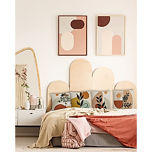 Menoeceus Boho Pillow Covers 18x18 Set of 4, Boho Throw Pillow Covers, Abstract Pillow Covers, Geometric Tropical Pillow Cover, Boho Decorative Throw Pillow Covers for Couch Cushion Case