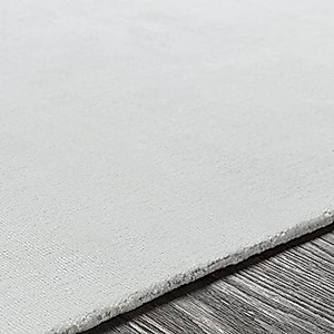 Mark&Day Area Rugs, 5x7 Farnham Solid and Border White Area Rug, White Carpet for Living Room, Bedroom or Kitchen (5' x 7'6")