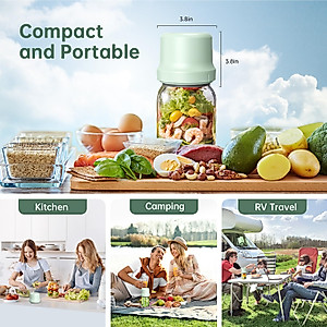 Electric Mason Jar Vacuum Sealer, Upgraded Smart Integrated Design Vacuum Sealer Kit, Auto Stop 1800mAh Rechargeable Vacuum Sealer with Regular and Wide Mouth Mason Jar Lids for Food Storage