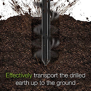 WORKPRO 2-Piece Auger Drill Bit, 1.6"x 9" and 3"x12" Garden Auger Spiral Drill Bit for 3/8" Hex Drive Drill, Hole Digger