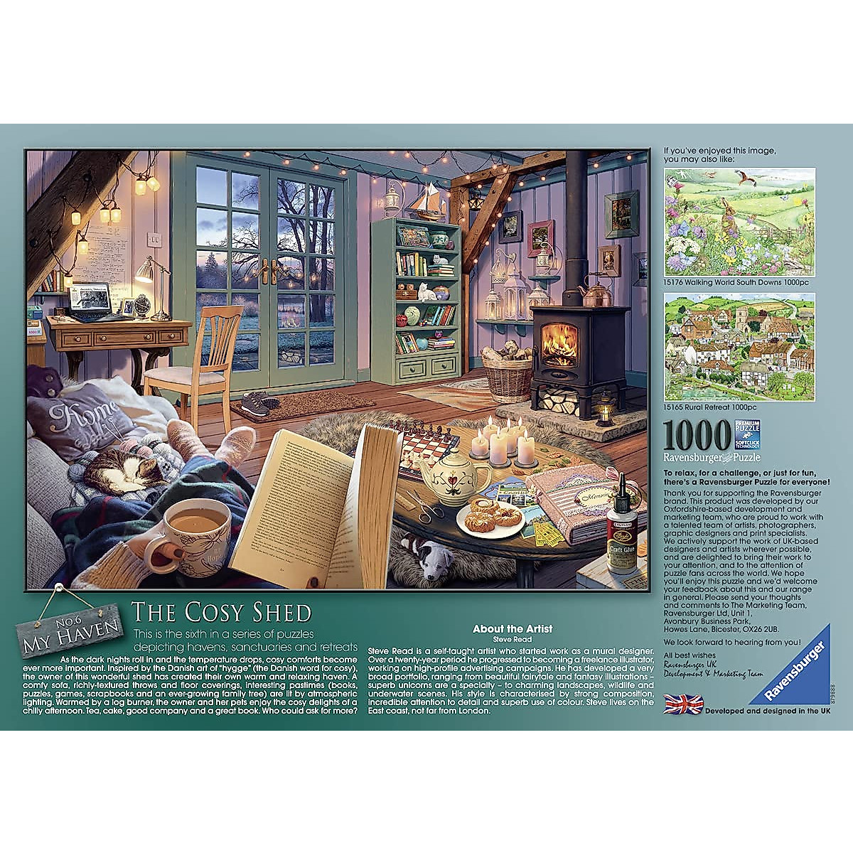 Ravensburger The Cosy Shed (1000 Piece Version of Cozy Retreat) Jigsaw Puzzle for Adults - Every Piece is Unique, Softclick Technology Means Pieces Fit Together Perfectly