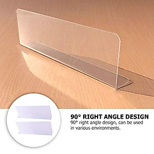 Baluue Acrylic Shelves 10pcs Goods Shelf Dividers Clapboards Acrylic Clear Closet Separators Organizer for Home Wardrobe Cabinet Pantry Store Showroom Office Shelving Divider Clear Shelf Divider